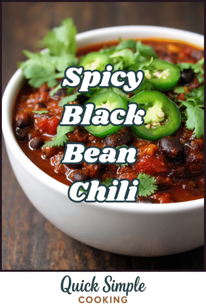 Spicy Black Bean Chili Recipe - One Pot Vegetarian Meal